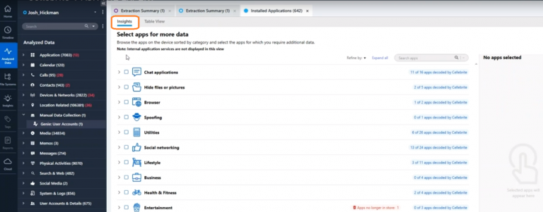 Overview of Parsed Data in Cellebrite Physical Analyzer - Cellebrite