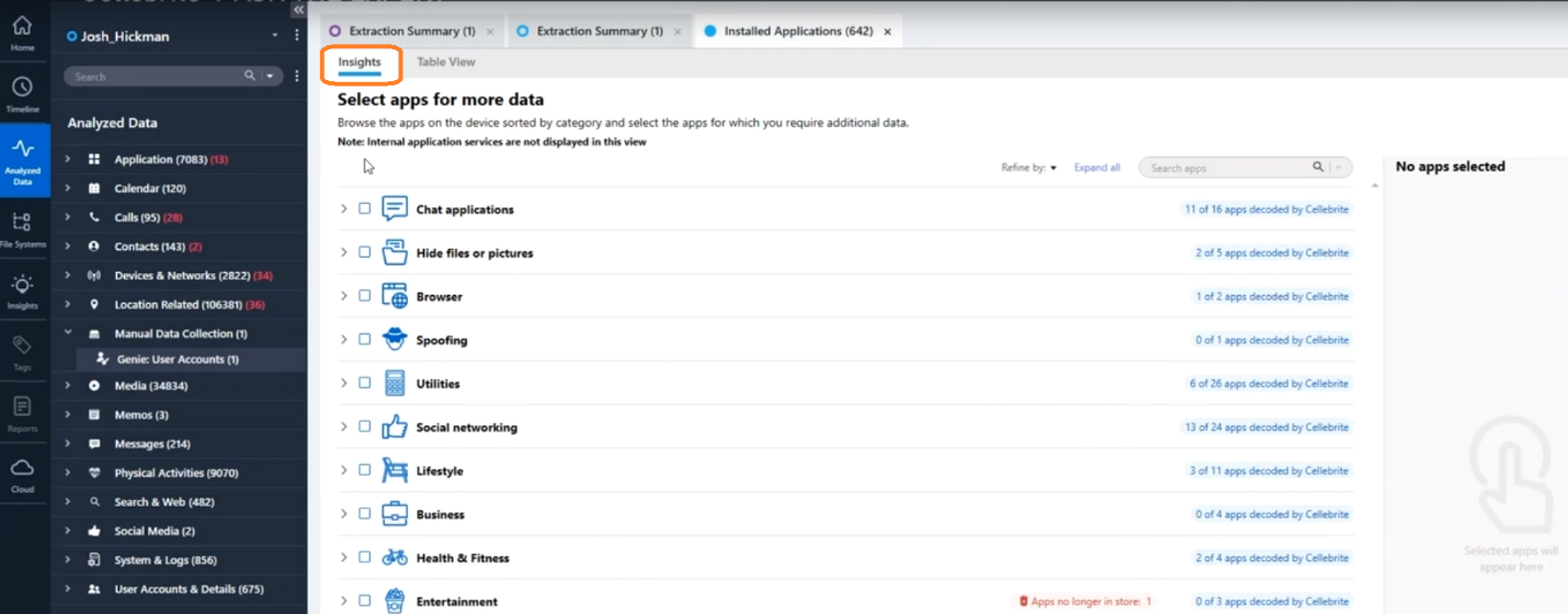 Overview of Parsed Data in Cellebrite Physical Analyzer - Cellebrite